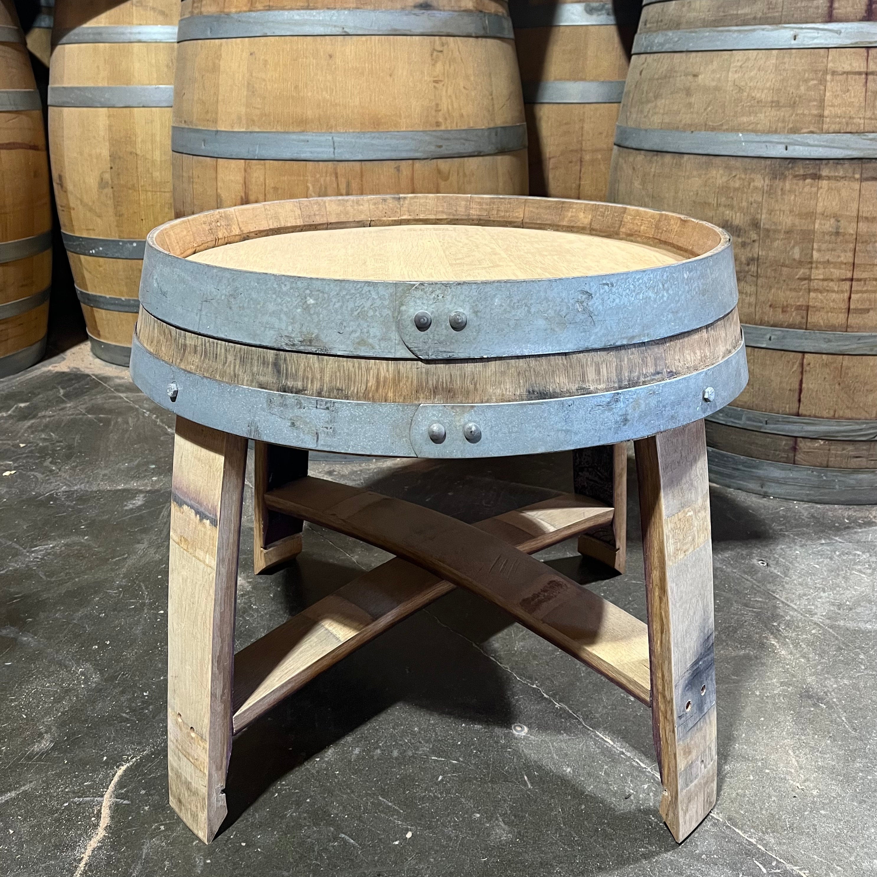 Double Ring Side Table | Barrel Dreams Inc.