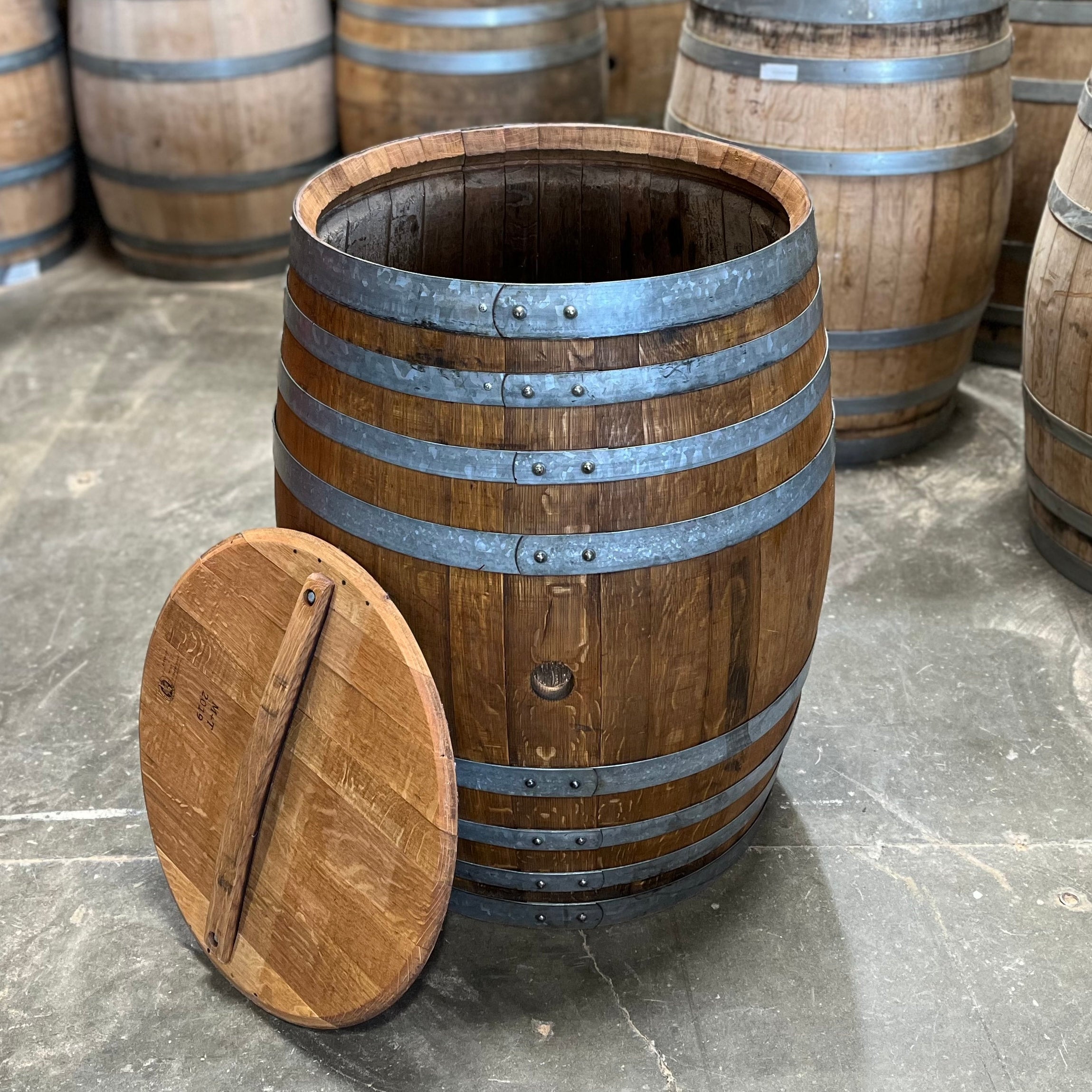 Wine Barrel Trash Can | Barrel Dreams Inc.