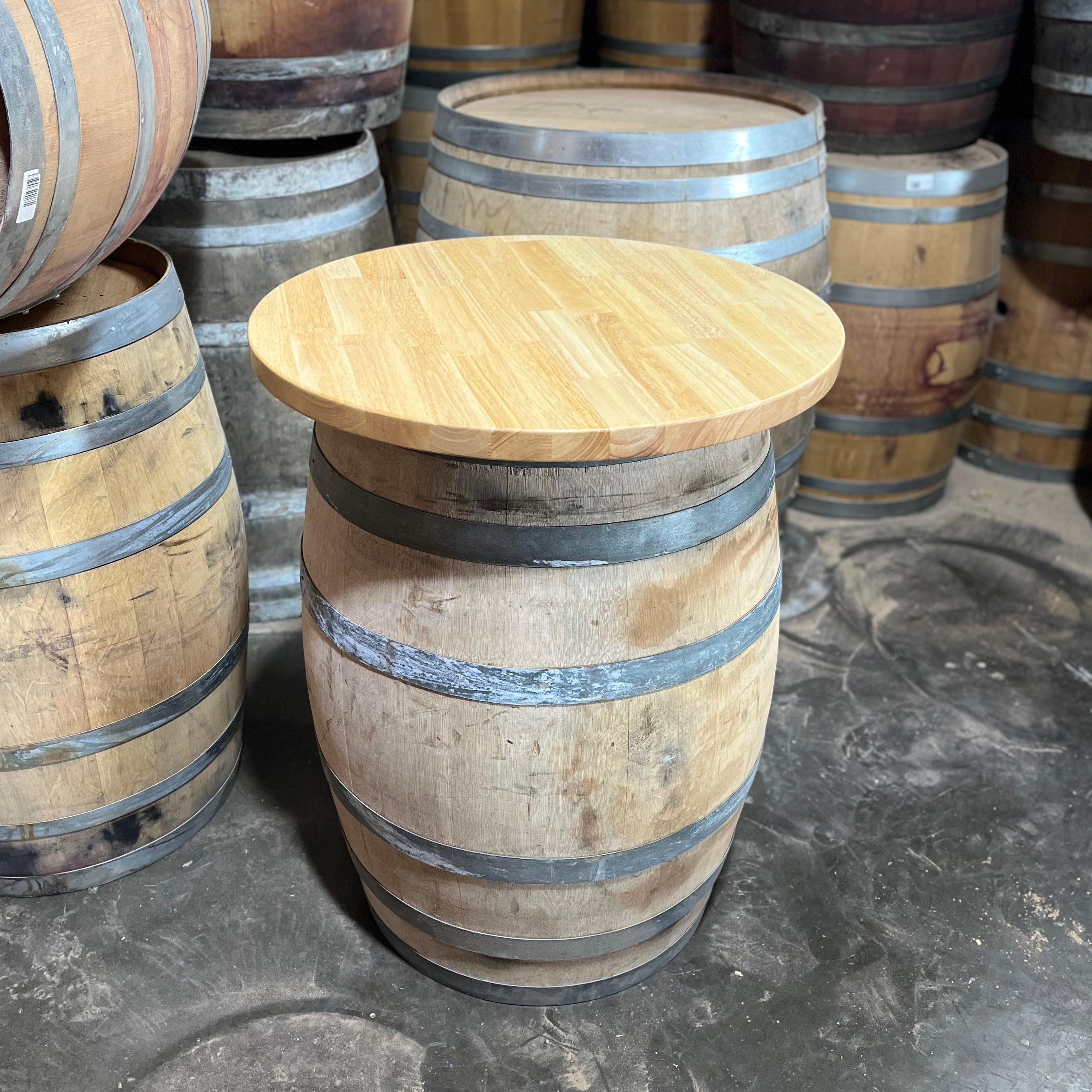 Solid Round Wood Top | Barrel Dreams Inc.