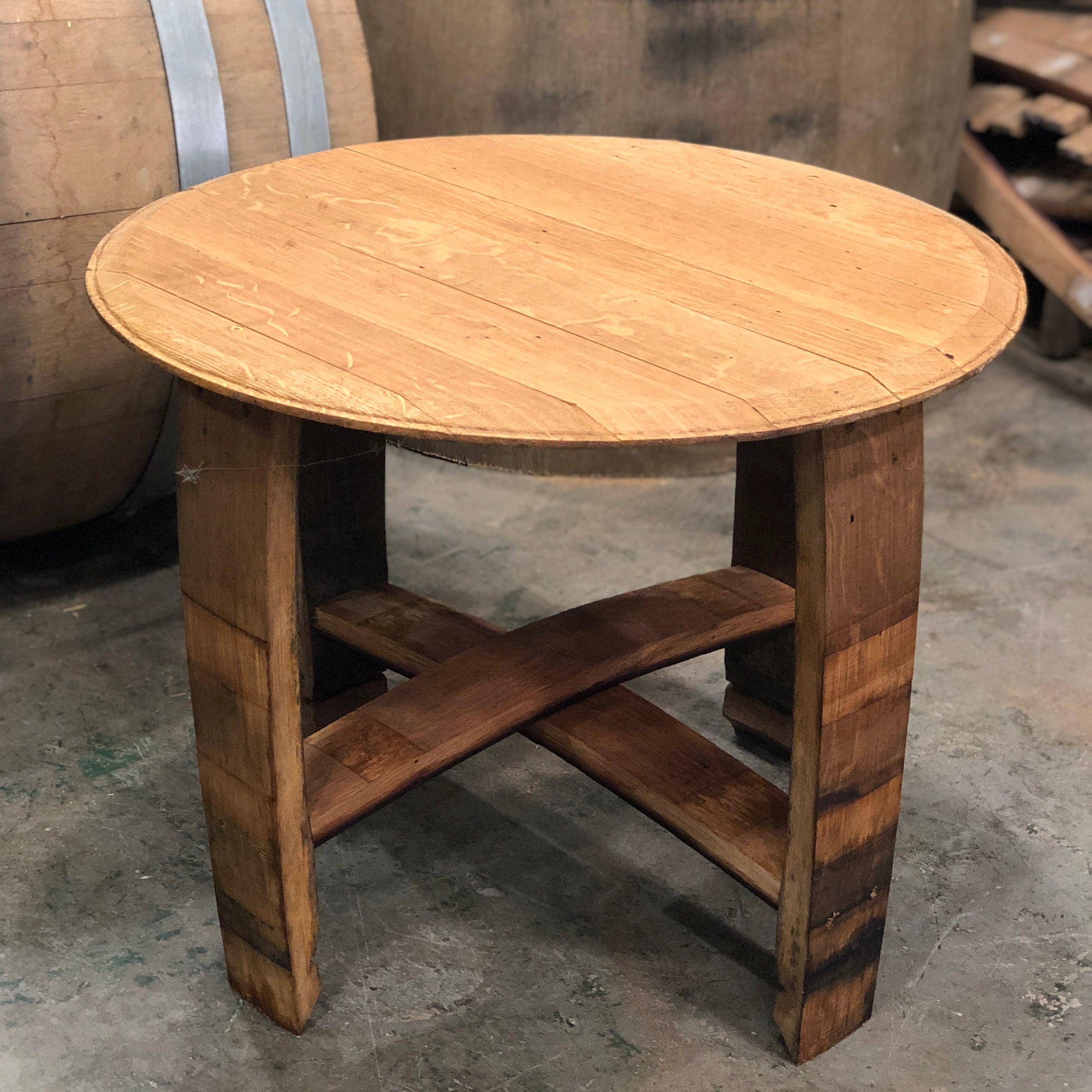 Wine Barrel Side Rustic Wine Barrel Outdoor Side Table For Patio And