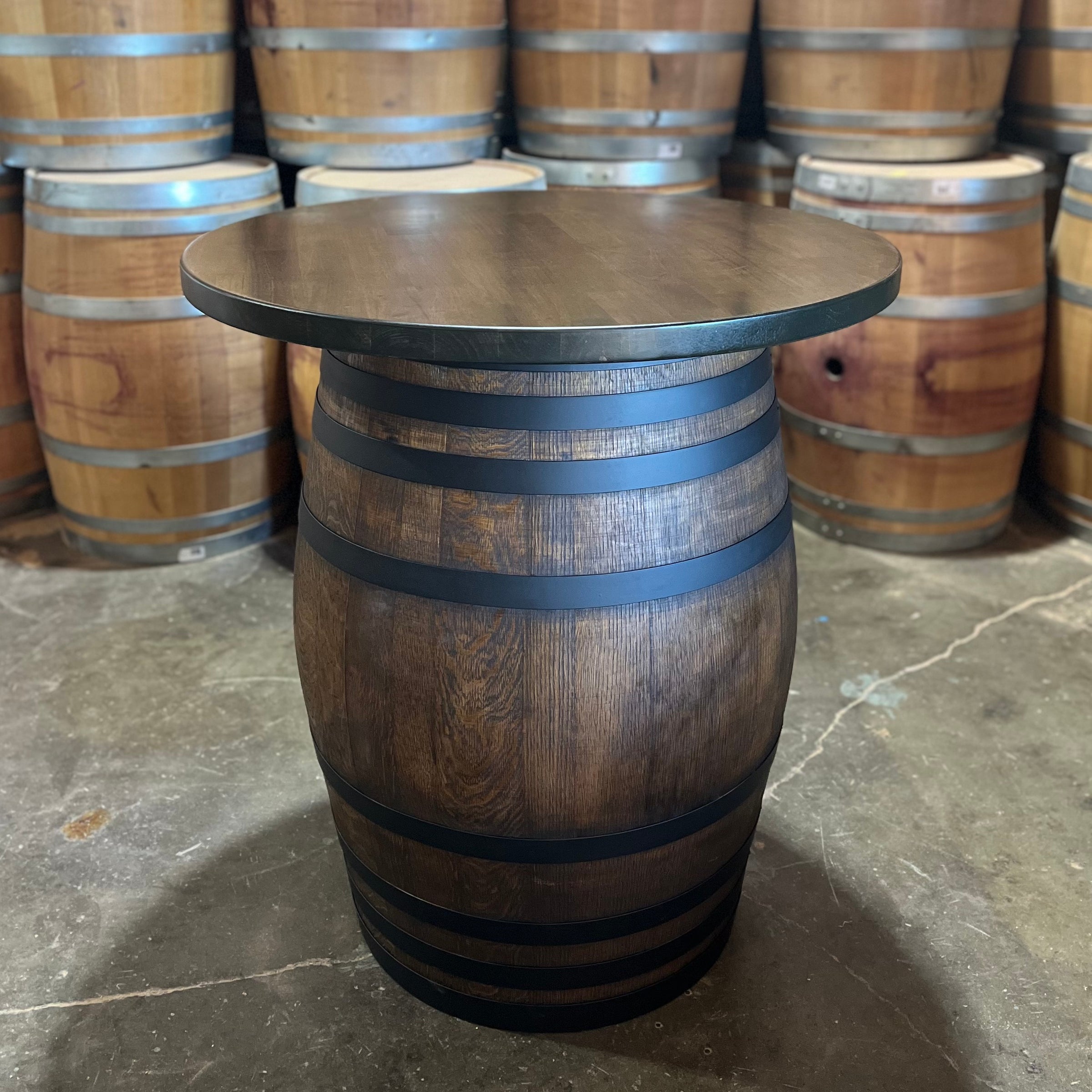 Solid Round Wood Top | Barrel Dreams Inc.