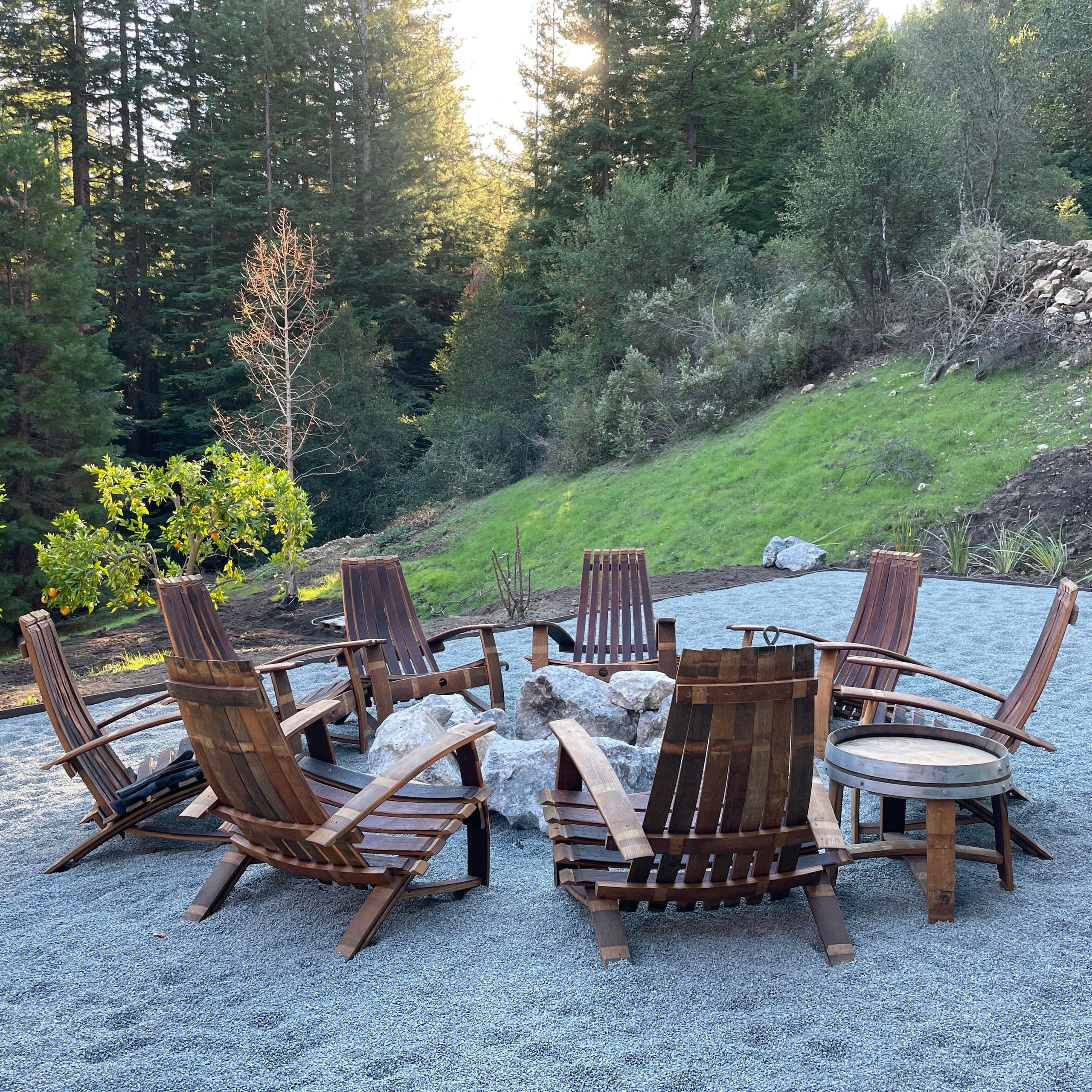 Wine Barrel Adirondack Chair | Barrel Dreams Inc.