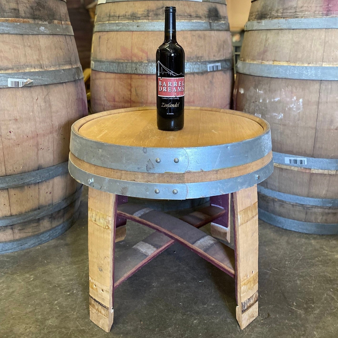 Double Ring Side Table | Barrel Dreams Inc.